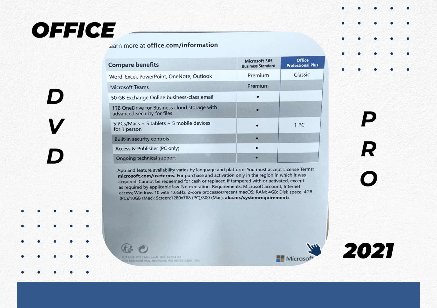 Office 2021 Pro Plus – 1 licencia – DVD – 32/64-bit – Inglés – DEOY Market