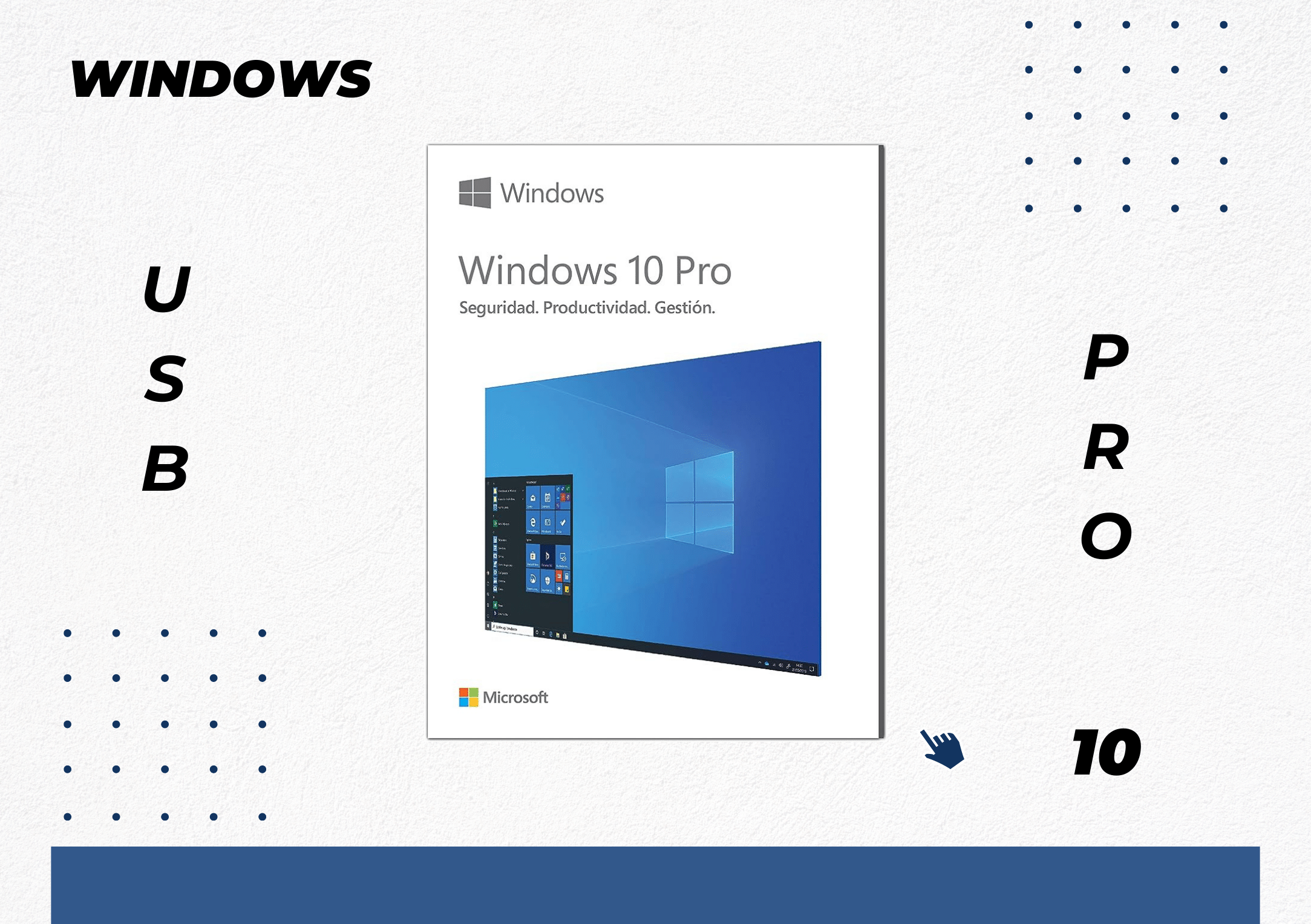 Windows 10 PRO – 1 licencia – OEM – USB – 64-bit – Español – DEOY Market
